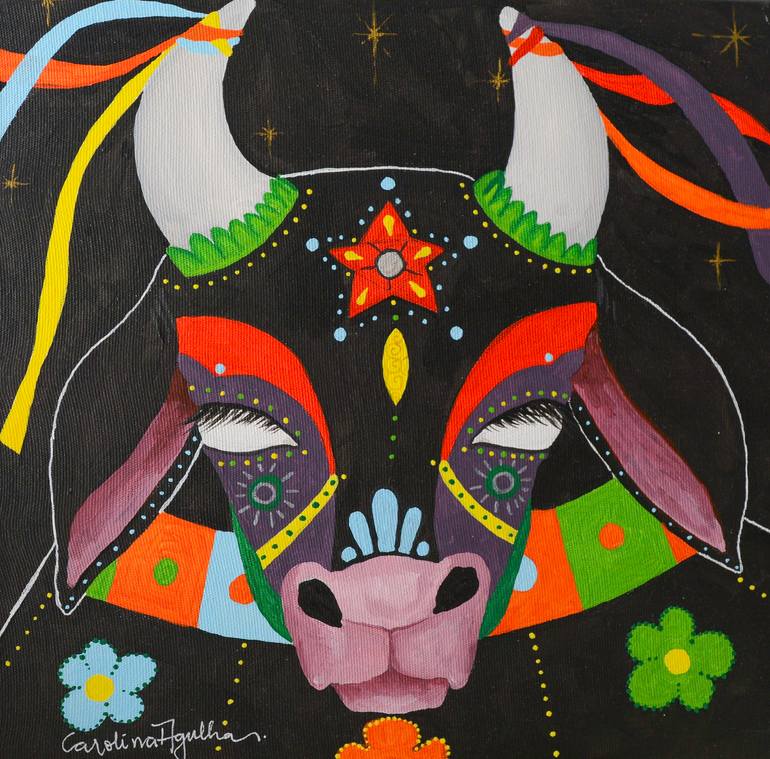 Bumba Meu Boi - Brazilian Folklore Collection Painting by Carolina Agulha | Saatchi Art