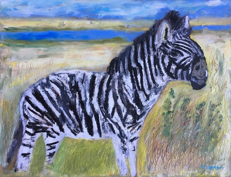 Hartmann Mountain Zebra Drawing by Justin Halo | Saatchi Art