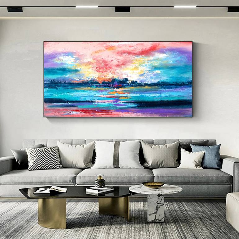 Landscape wall art, Original handmade Seascape Painting Painting by ...