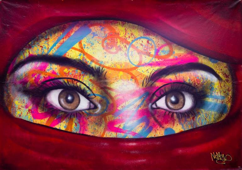 Nomen Incognitus Red Version Mixed Media by Nomen Graffiti | Saatchi Art