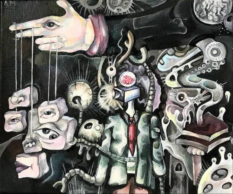 Overthinking Drawing by Anastasiia Myronchenko | Saatchi Art