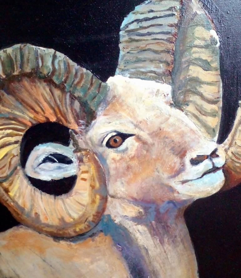 Markhor Painting by Jahanwish Aslam | Saatchi Art