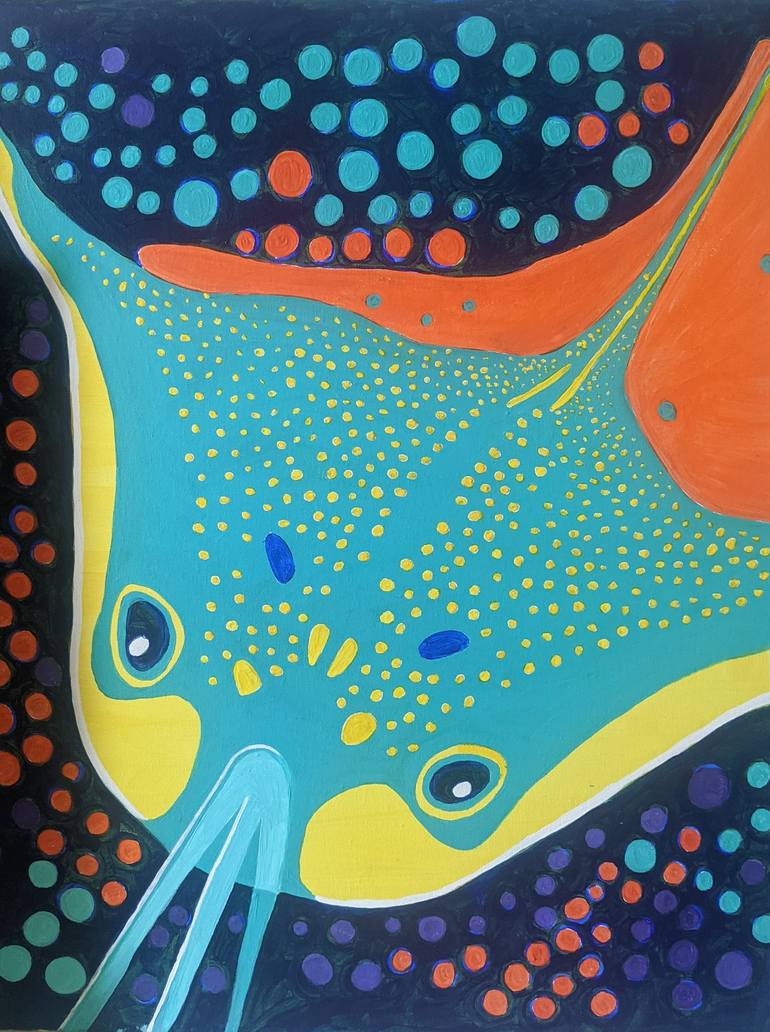 Friend-Shaped Ray Painting by Kate Broderick | Saatchi Art