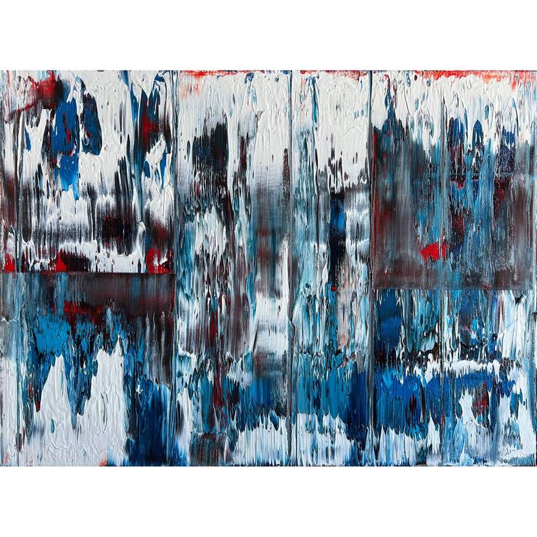 Blurred Gridlines Painting by Eve Black | Saatchi Art