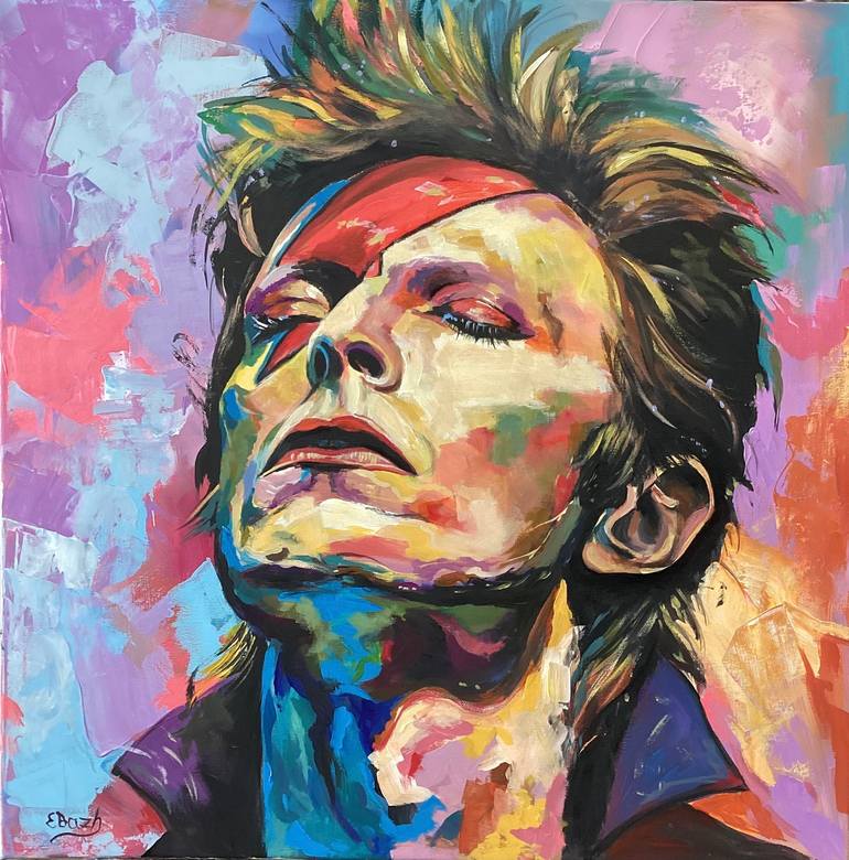 Ultimate Legend: David Bowie Painting by Eva Bazhenova | Saatchi Art