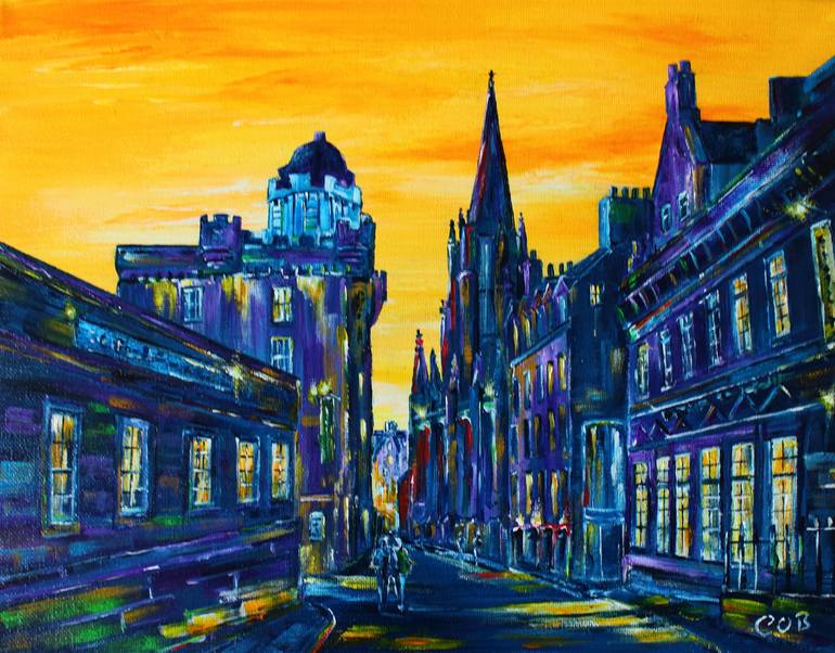 Nightfall Camera Obscura Painting by colm obrien | Saatchi Art