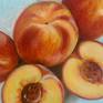 Peaches Painting by Edith Bingham | Saatchi Art