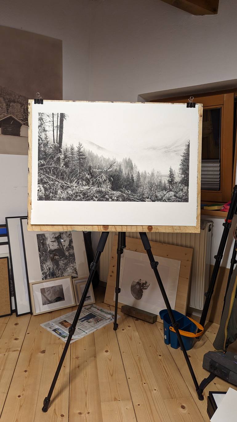 First Snow Drawing by Rik Reimert | Saatchi Art