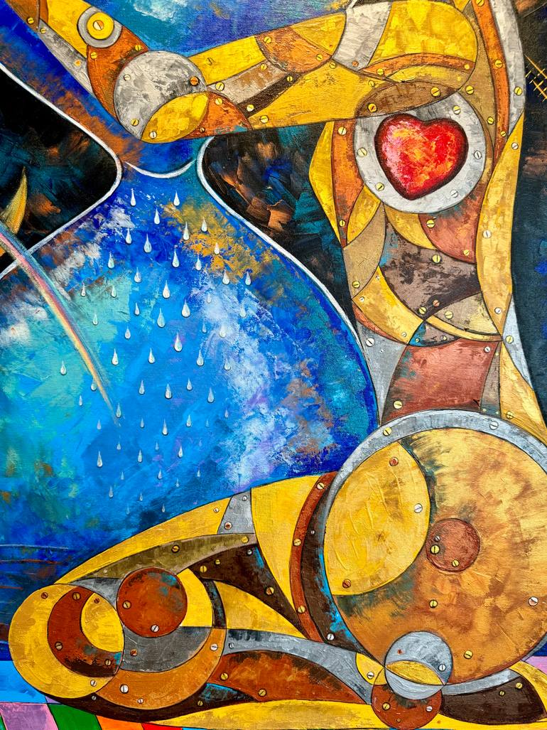 mechanics of love, love story, fantasy art, steampunk Painting by ...