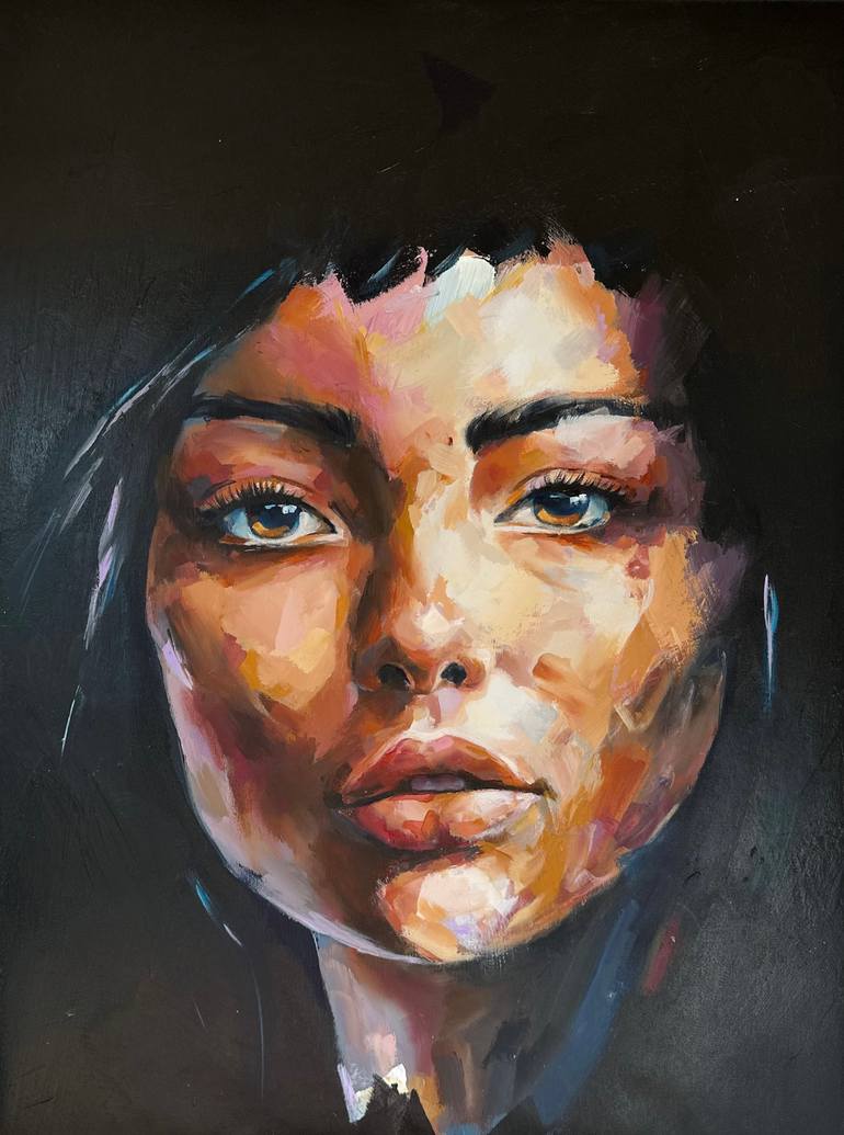 Portrait 1023’ Painting by Ferenc Racz | Saatchi Art