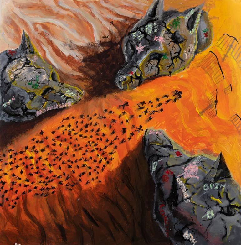 Not your easy prey Painting by Zeynep Algün | Saatchi Art