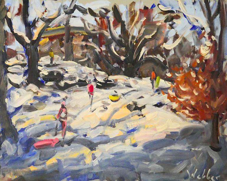 Winter in New York Painting by Woodie Webber | Saatchi Art