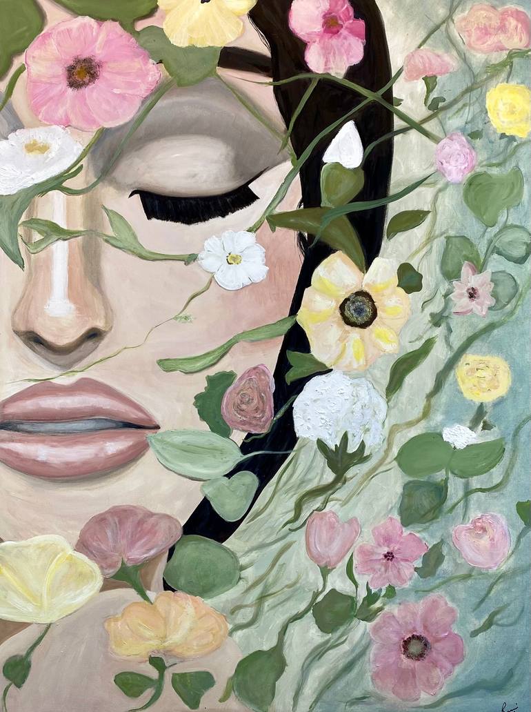 Flora Painting by Renee Anastase | Saatchi Art