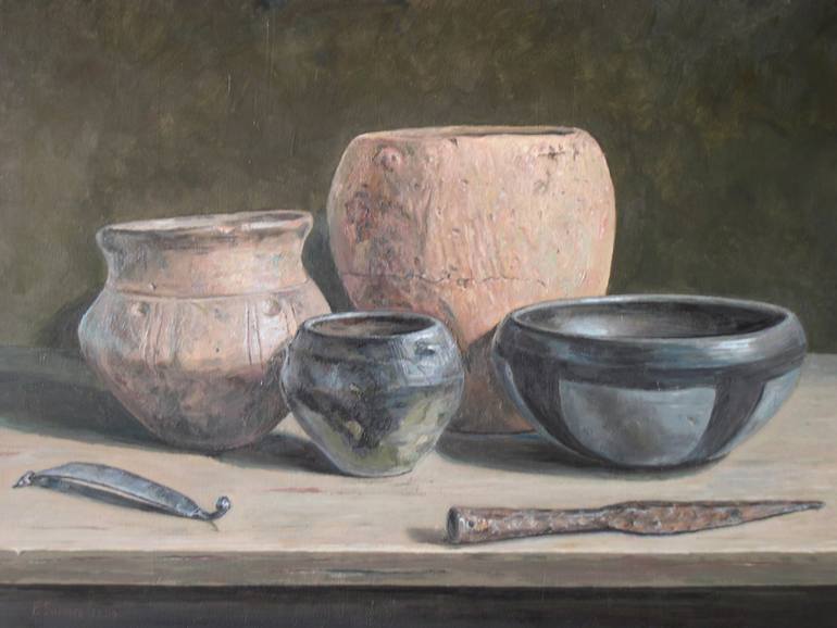 archeological items Painting by Frans Somers | Saatchi Art