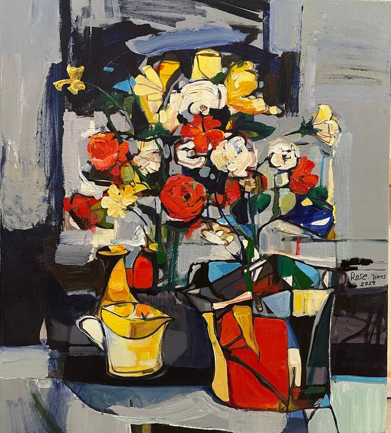 Flowers Painting by Rose James | Saatchi Art