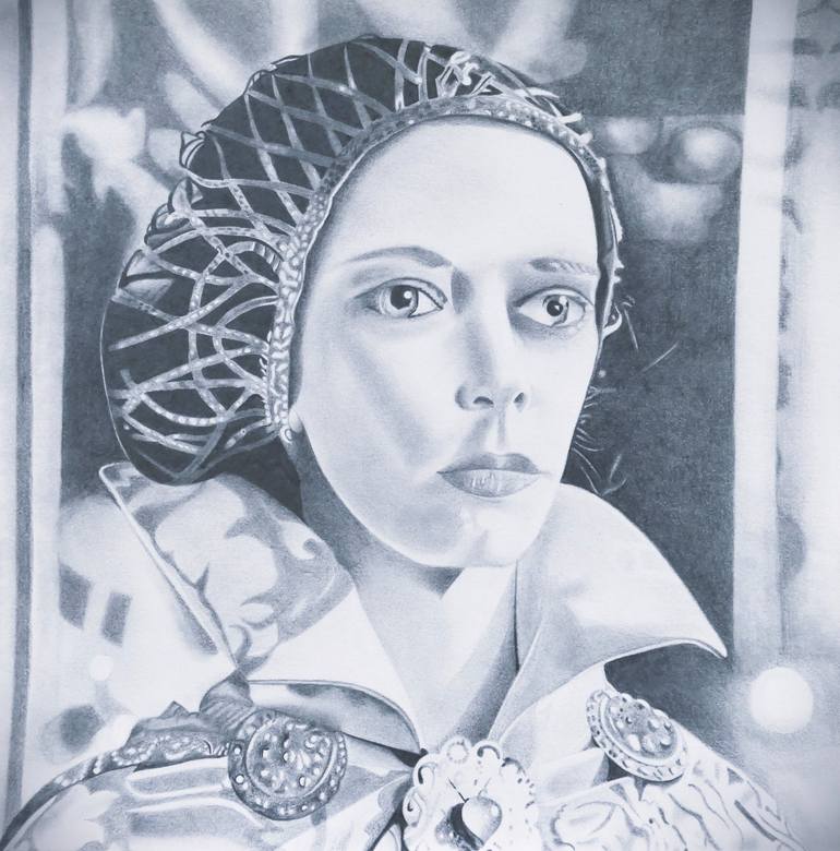 Medieval Headdress Drawing by Kristen Moore | Saatchi Art