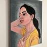A portrait of a woman Painting by Devin Samarasinghe | Saatchi Art