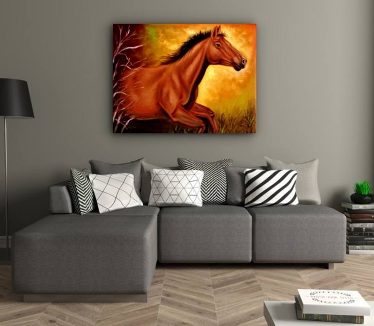 अश्व (Ashv) Painting by Pawan Kumar tank | Saatchi Art