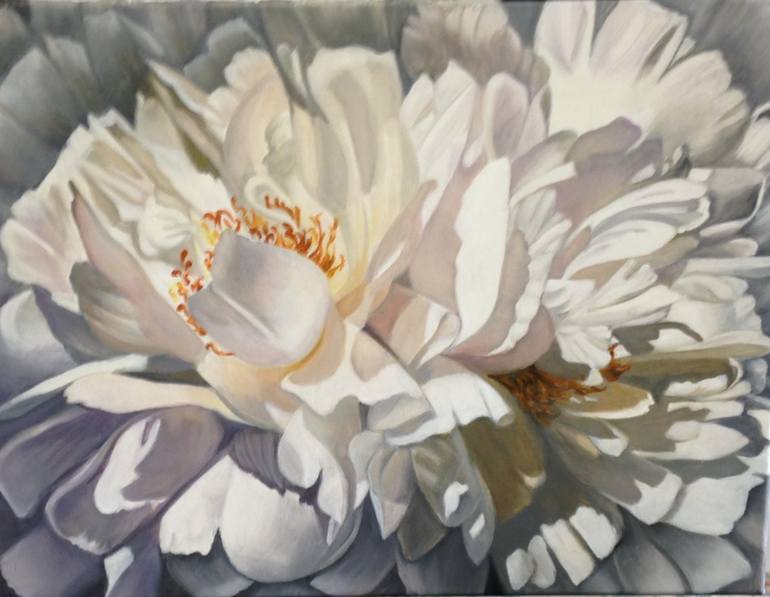 Petals Everywhere Painting by Barbara K Buer | Saatchi Art