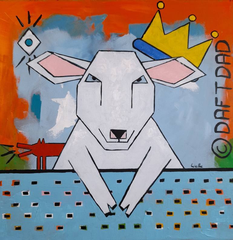 Lamb Bamba Painting by John Roberts | Saatchi Art