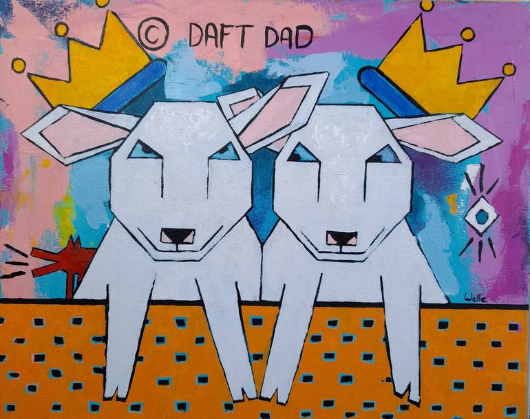 Lamb Bamba Bamba Painting by John Roberts | Saatchi Art