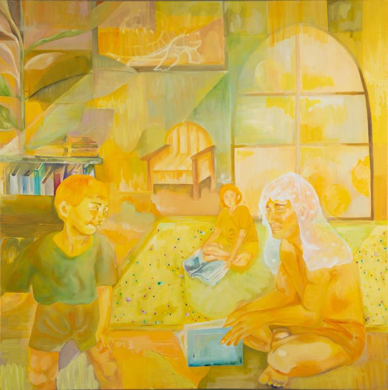 A boy and his parents Painting by Jiyeon Ryu | Saatchi Art