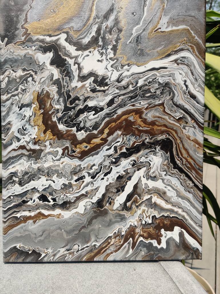 Folded Granite Painting by Barbara Andrewjeski - Black Swan Art ...