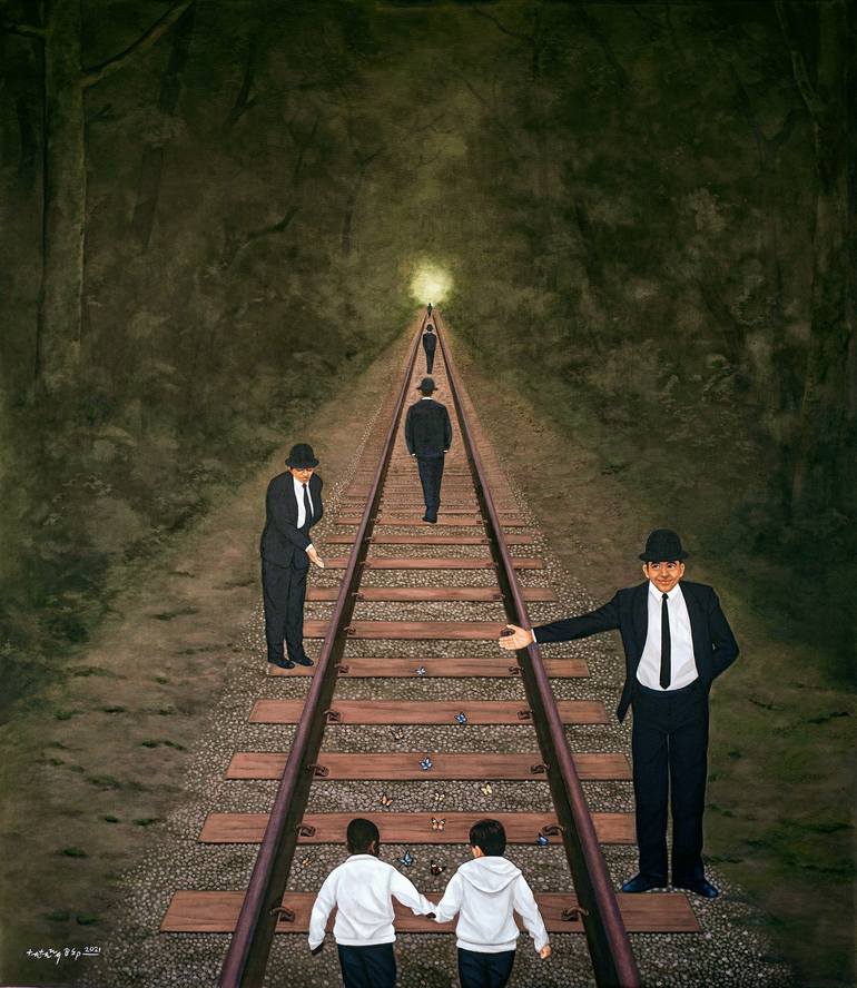 Into the Light of Tomorrow Painting by Tatang B Sp | Saatchi Art