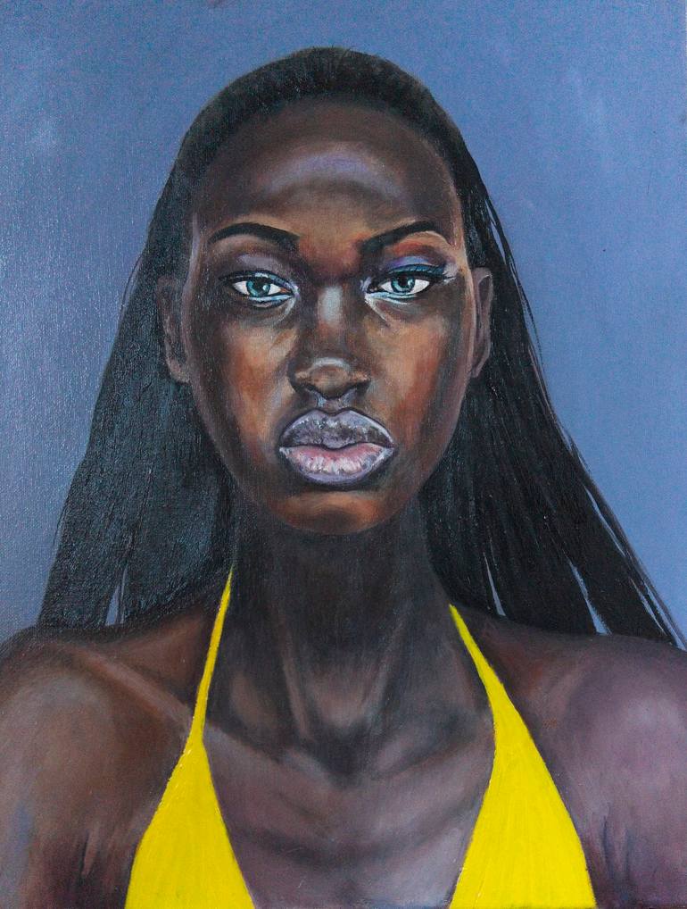 Anyieth Ayor Portrait 1 Painting by Tim Burns | Saatchi Art