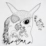 Ghost Animals - Hooty Drawing by Jade Wolf | Saatchi Art