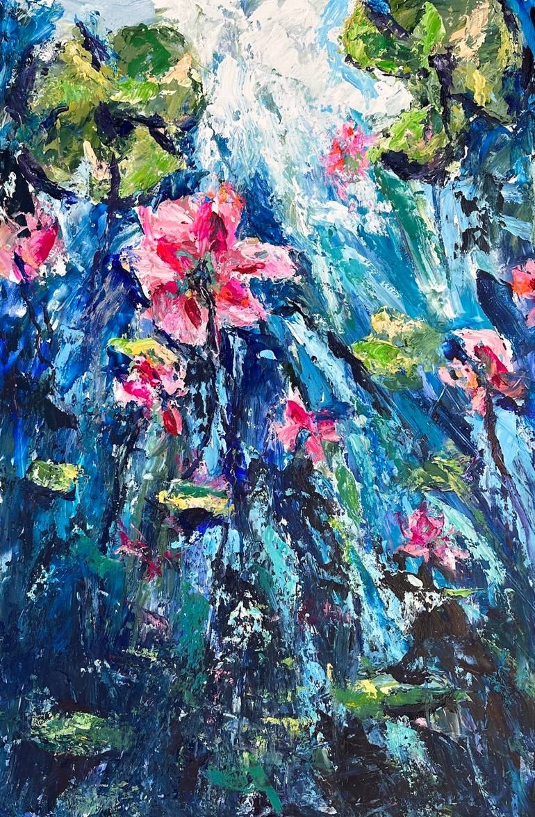 Whispers of a Water Garden Painting by Charissa Smith | Saatchi Art ...