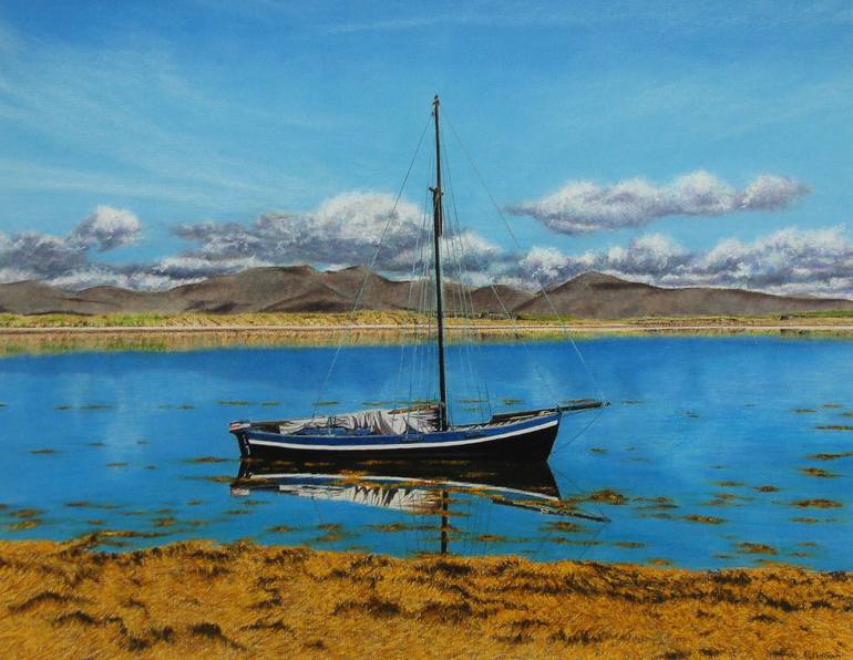 Lonesome boat Painting by Patrick McCann | Saatchi Art