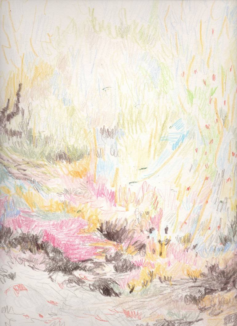 Normandy Shapes and Colors Explored with Colored Pencils 01 Drawing by ...
