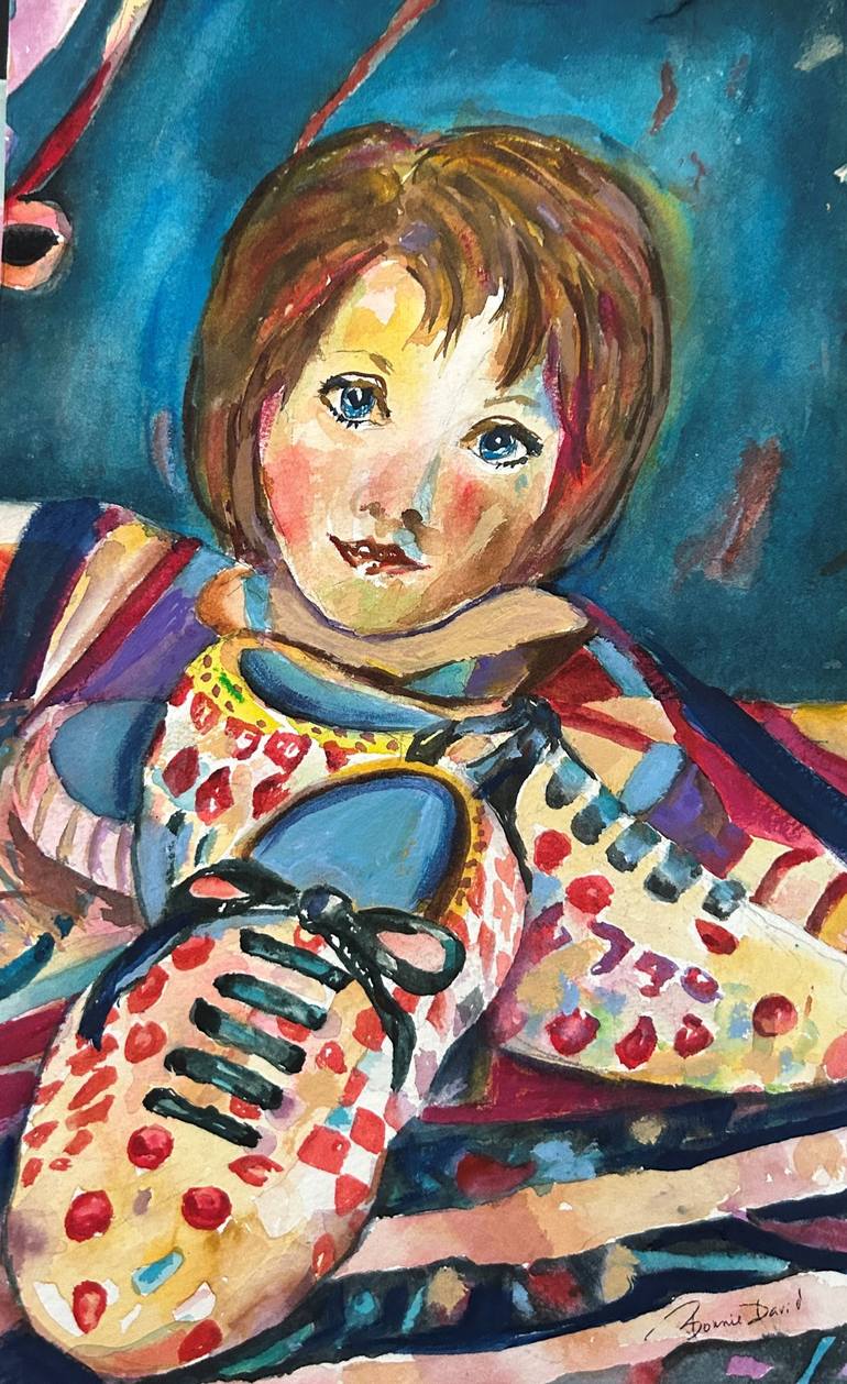 Girl Loves Shoes A70 Painting by Bonnie David | Saatchi Art