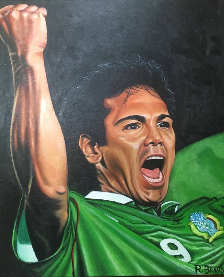Hugo Sanchez Portrait Painting by Ronnie Bravo Estrada | Saatchi Art