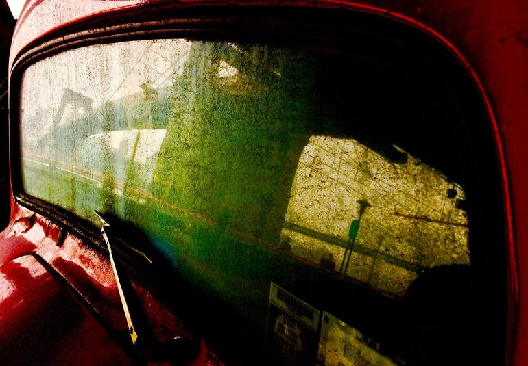 Reflection of New York in the window of an old car Ford Photography by ...