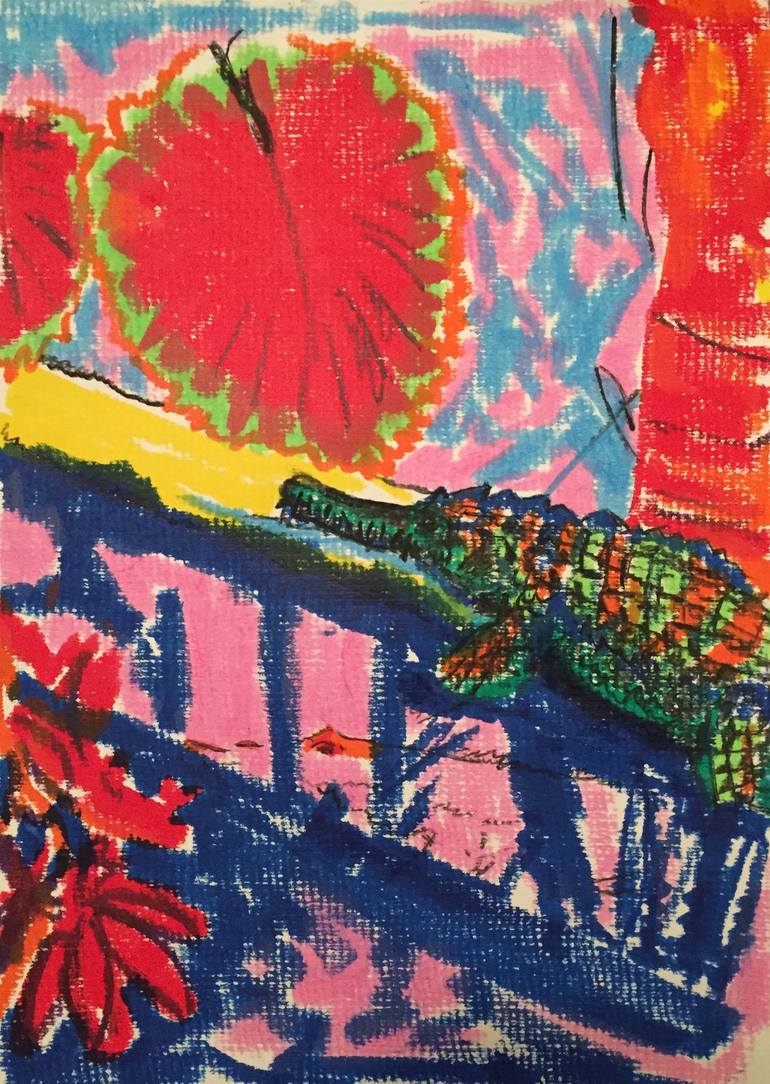 Crocodile House Painting by David Harman | Saatchi Art