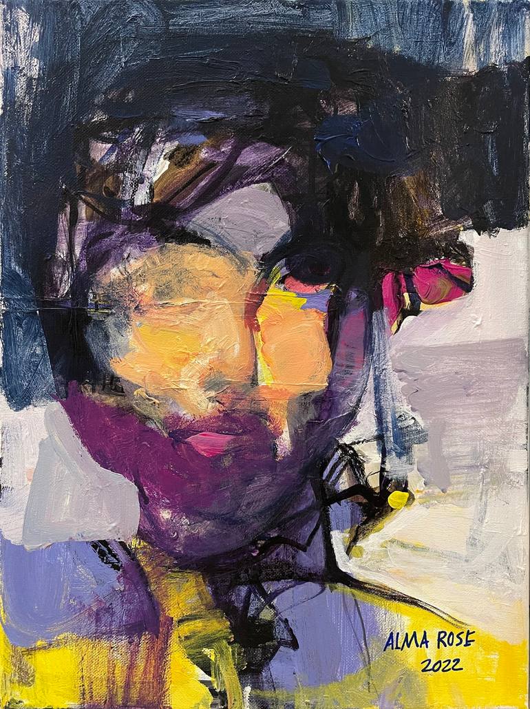 Moonlight Lady Painting by Alma Rose | Saatchi Art