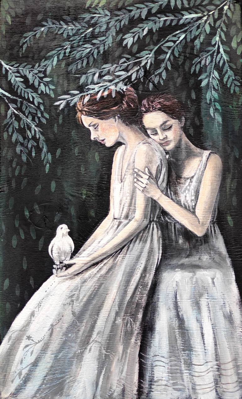 Sisters Painting by Sitora Brejneva | Saatchi Art
