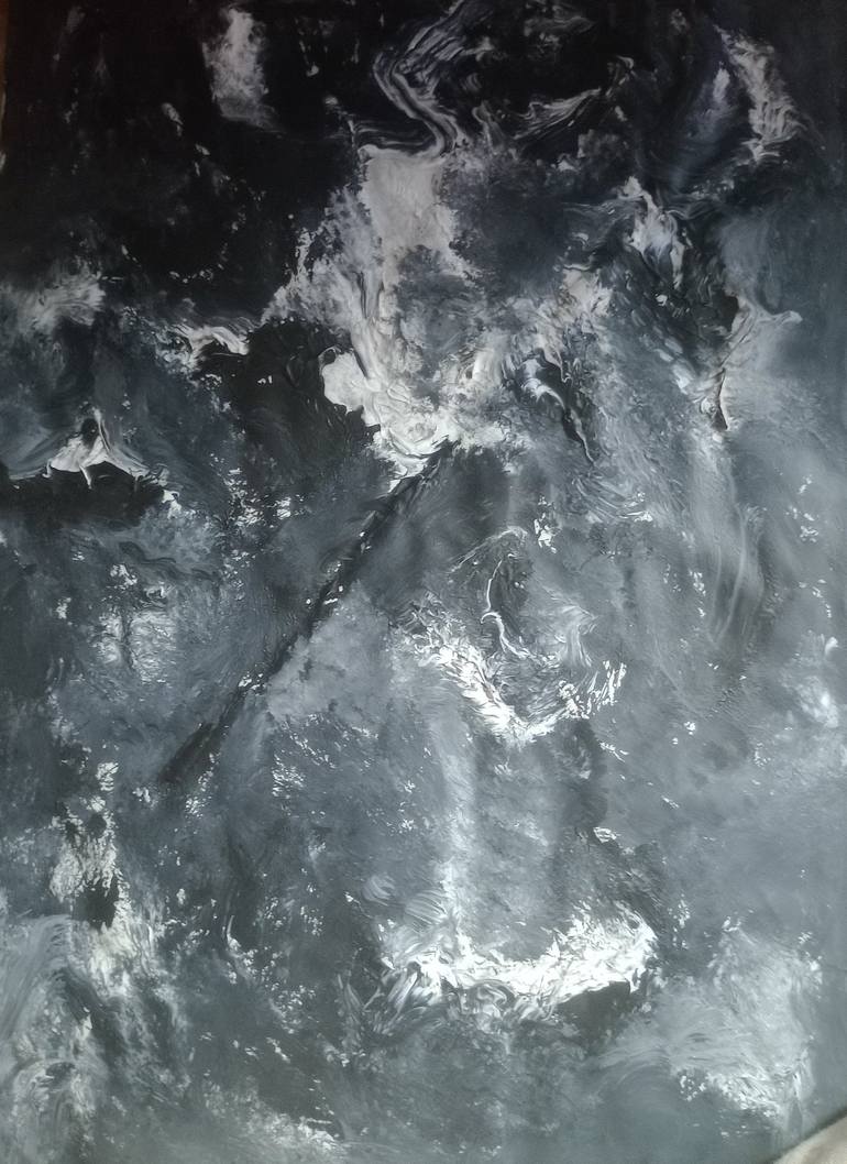 Untitled in black Painting by Gordana Cvetanova | Saatchi Art