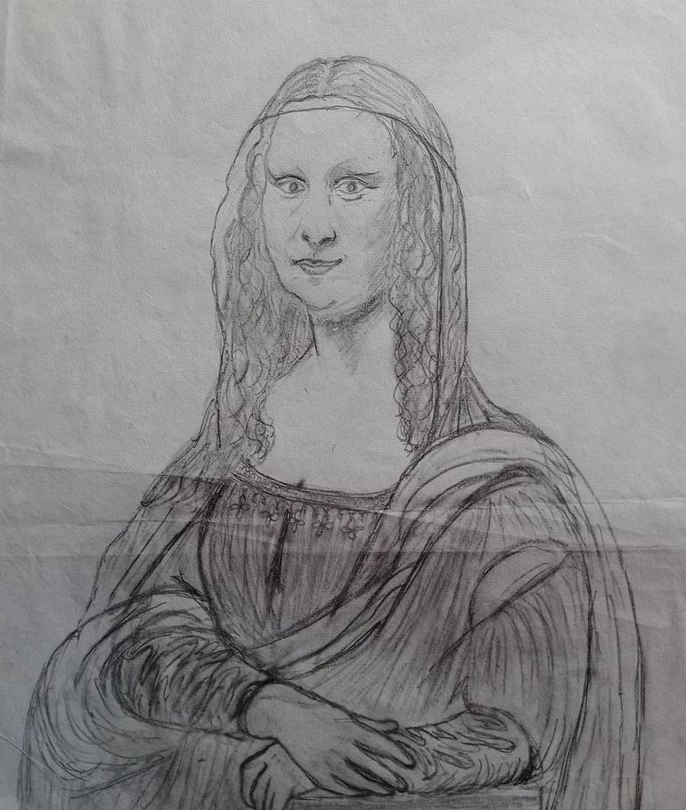 Mona Lisa Drawing by Gordana Cvetanova Gordon | Saatchi Art