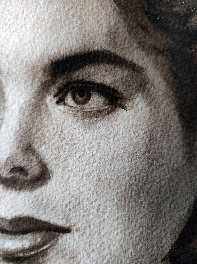 Watercolor Portrait of Ingrid Bergman Painting by oriental company ...