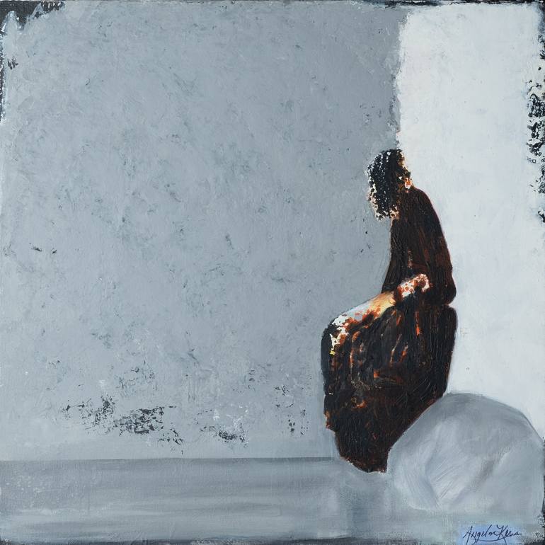 Contemplating Two Thoughts Painting by Kerene Rivera | Saatchi Art