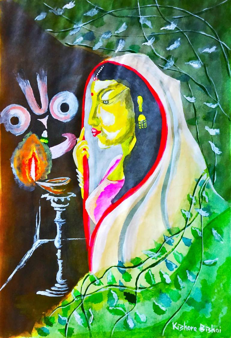 Devadasi3 Painting by Kishore Bishoi | Saatchi Art