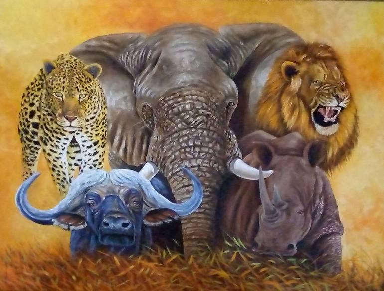 Big five Drawing by Wilson Mtulo | Saatchi Art