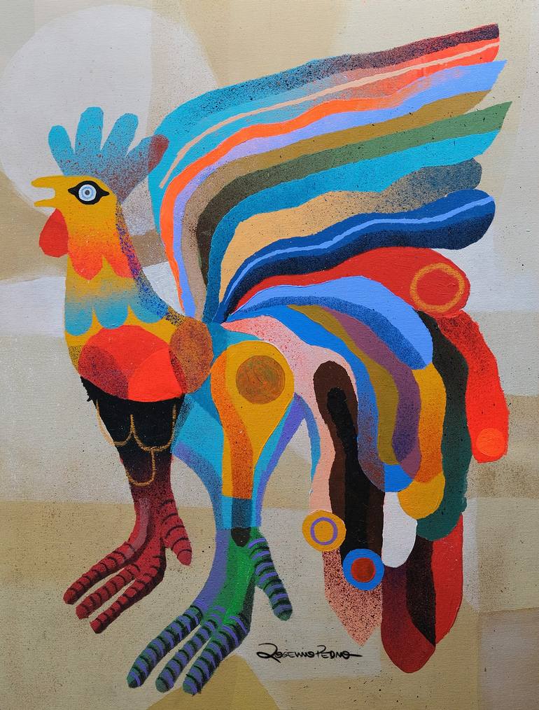 ROOSTER Painting by ROGERIO PEDRO | Saatchi Art
