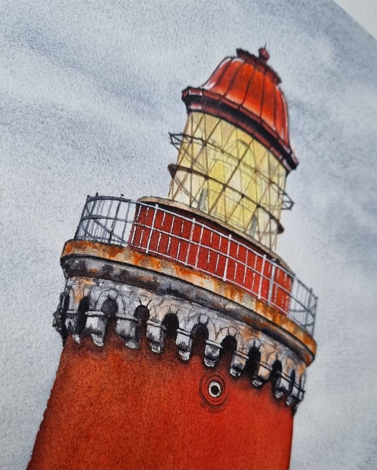 Danish lighthouse! Painting by Zinaida Issayeva | Saatchi Art