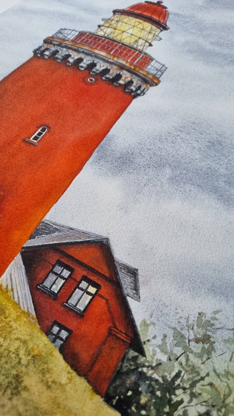 Danish lighthouse! Painting by Zinaida Issayeva | Saatchi Art