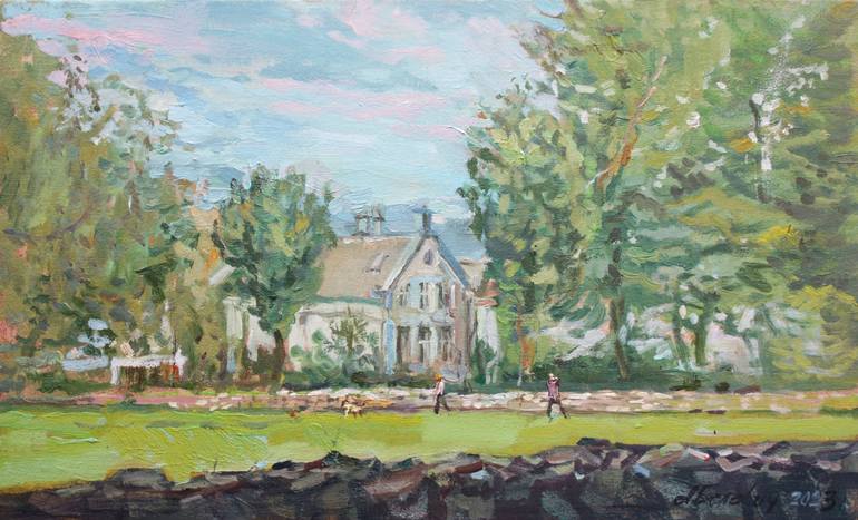 Ledaal Park In Stavanger Painting by Andrey Belevich | Saatchi Art