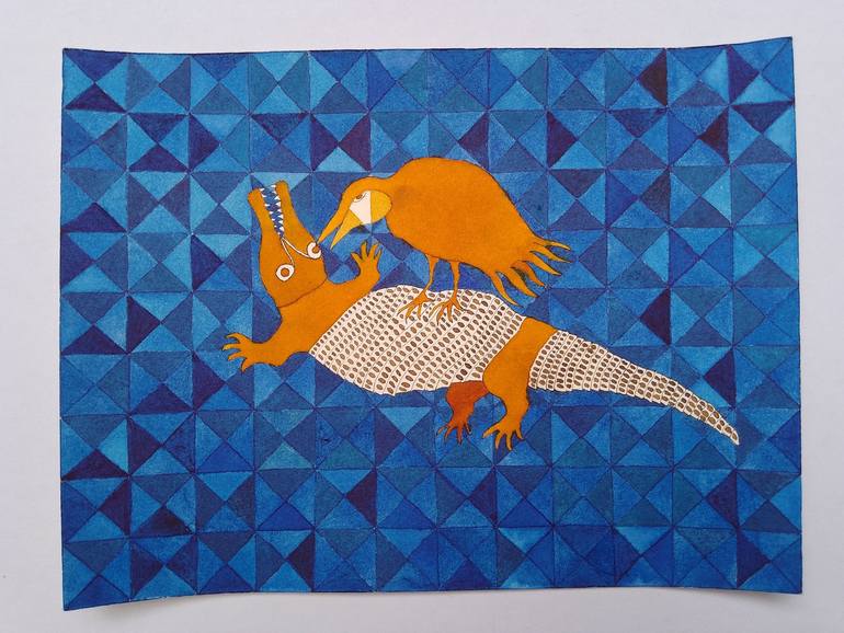 El ojo del lagarto I Painting by Daniela Cuellar | Saatchi Art